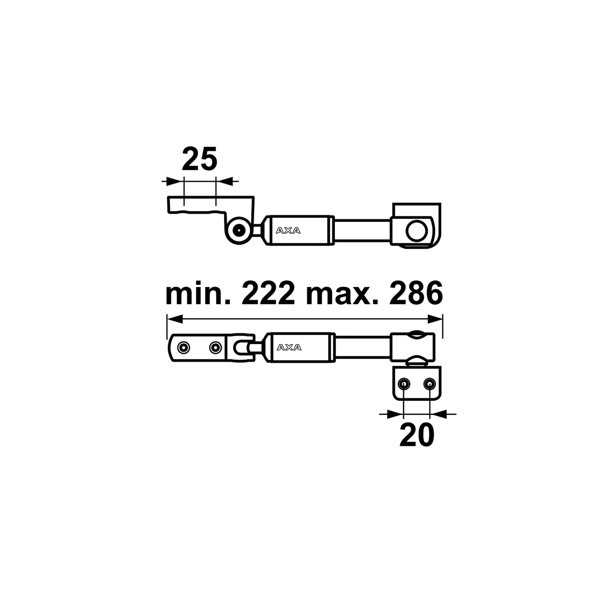 Telescopic stay 20IN - AXA Home Security 🇬🇧