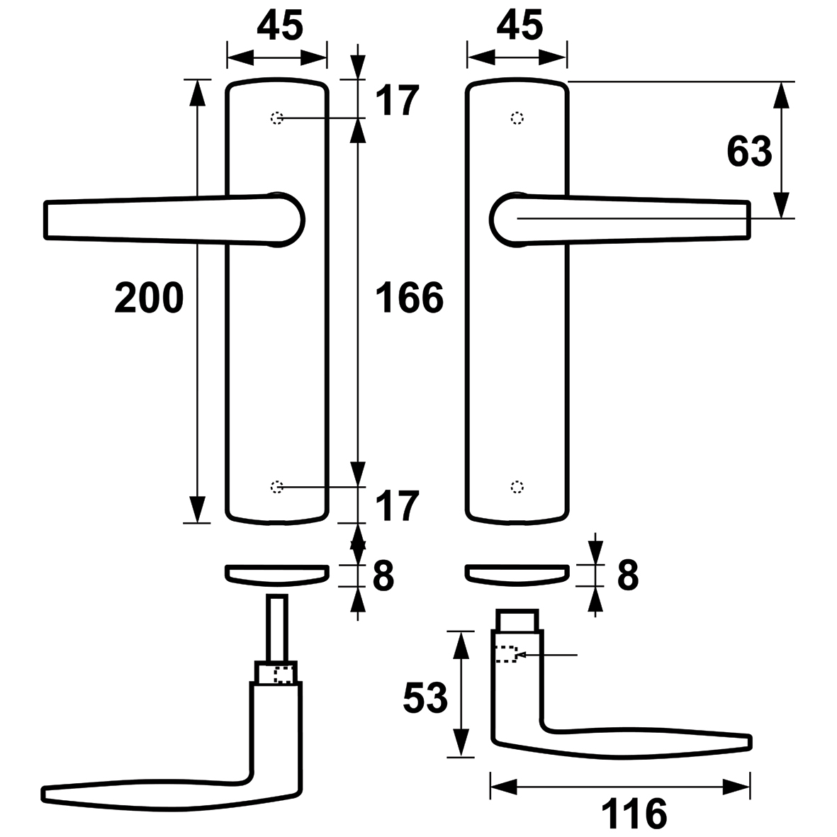 Interior door fitting Curve Klik handle Curve - AXA Home Security 🇬🇧
